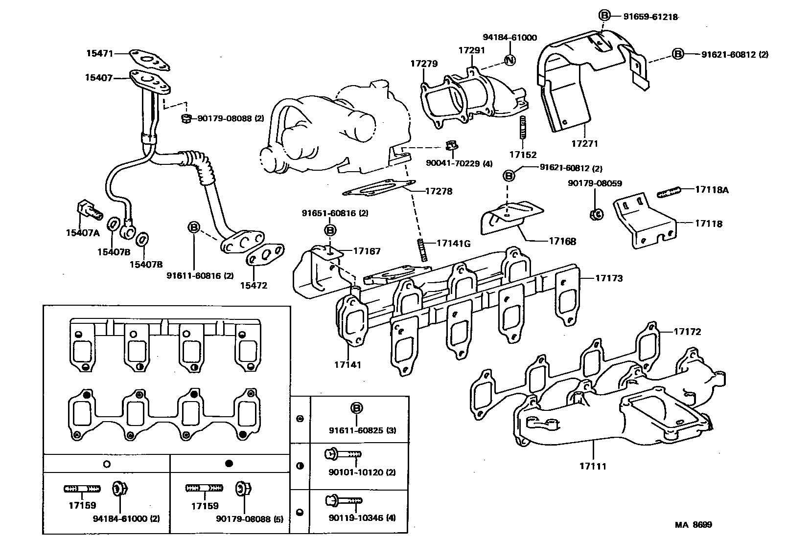 Manifold for Toyota Land Cruiser Prado BJ74V - Auto parts - Amayama