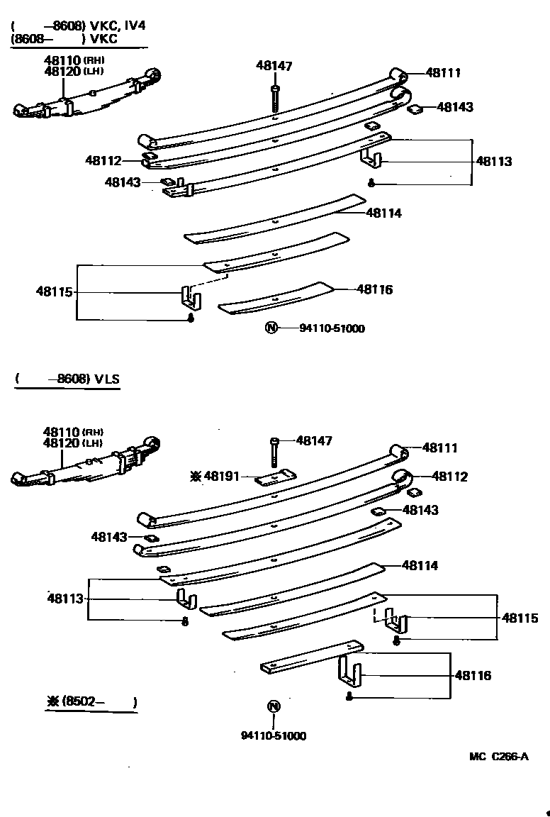 Front spring & shock absorber for Toyota Land Cruiser HJ60V - Auto ...
