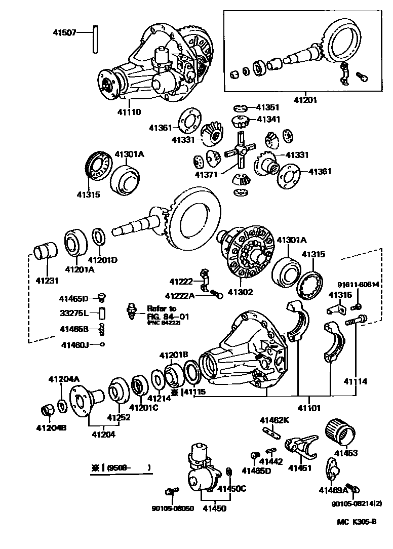 Rear axle housing & differential for Toyota Hilux LN106 - Auto parts ...