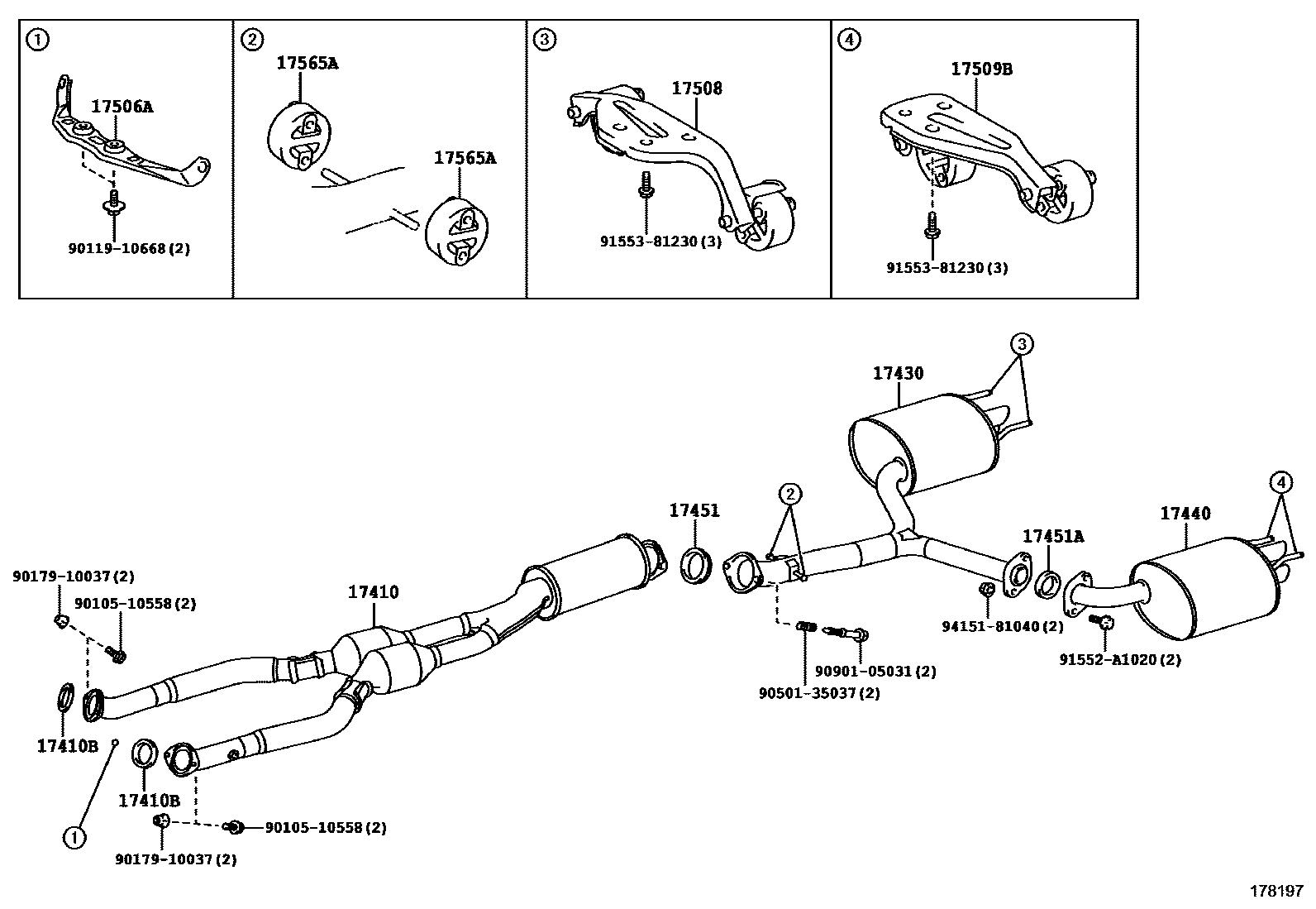 Exhaust pipe for Lexus IS F USE20 - Auto parts - Amayama