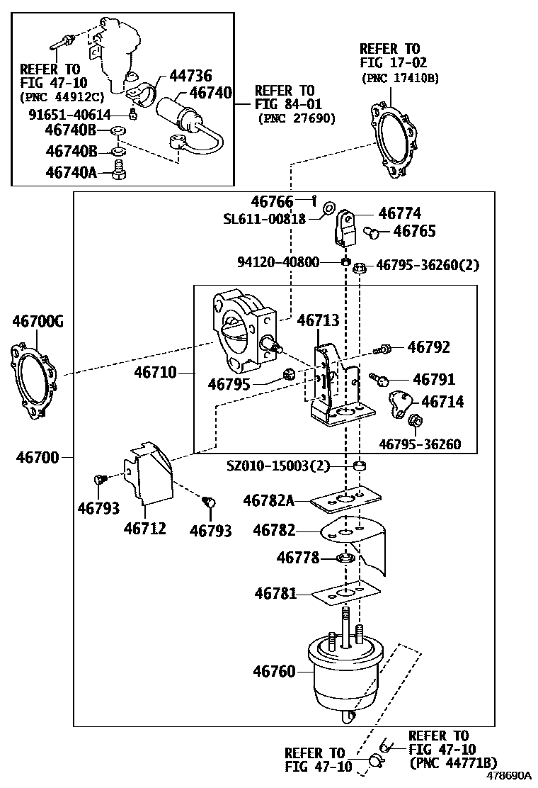 Exhaust brake assembly & vacuum cylinder for Toyota Coaster XZB51 ...