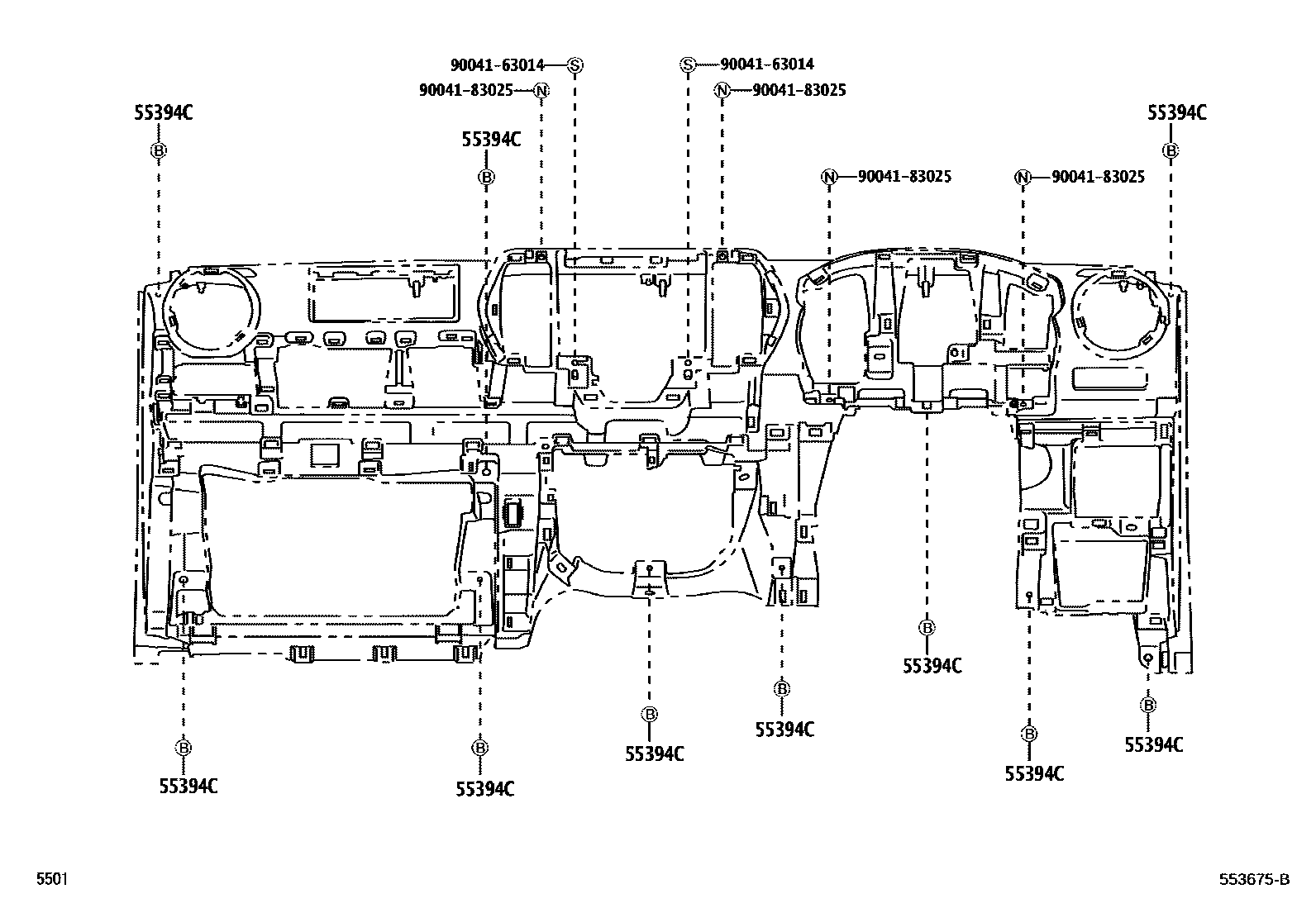 Instrument panel & glove compartment for Toyota Passo M700A - Genuine ...