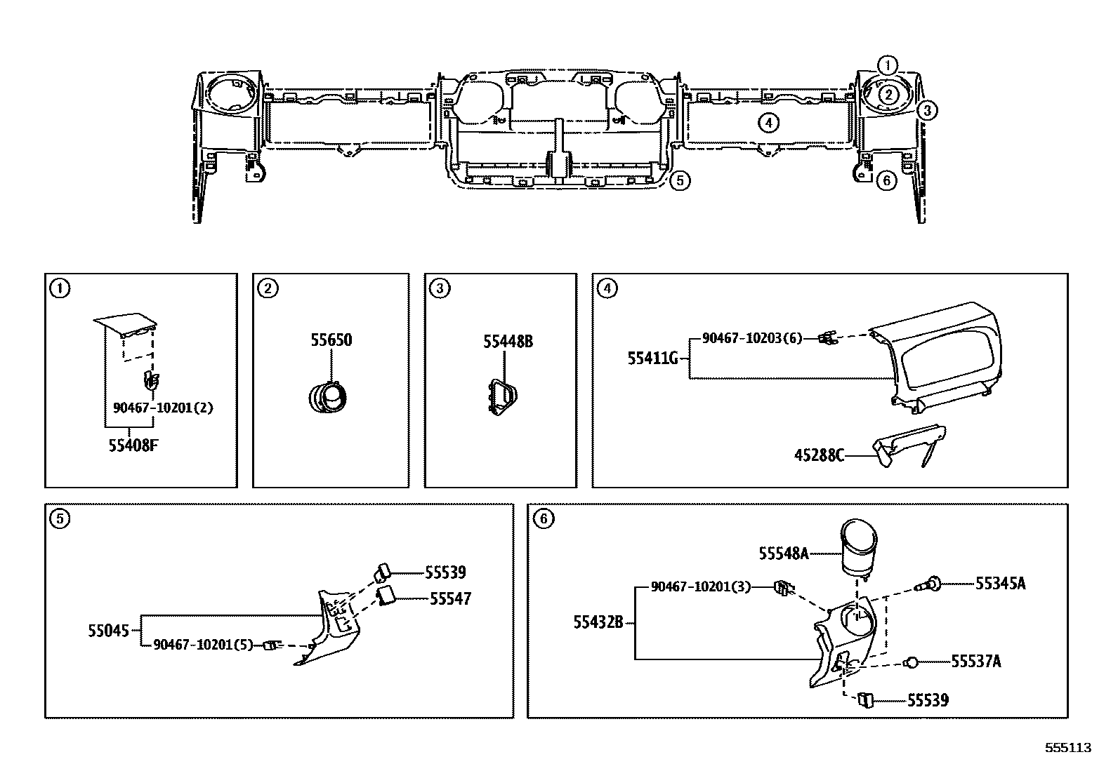 Instrument panel & glove compartment for Toyota Dyna GDY231 - Auto ...