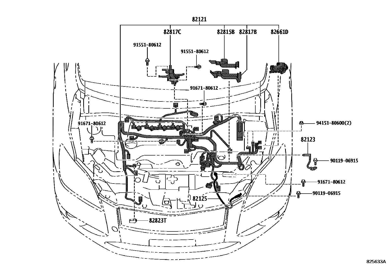 Wiring & clamp for Toyota Mark X ANA10 - Auto parts - Amayama