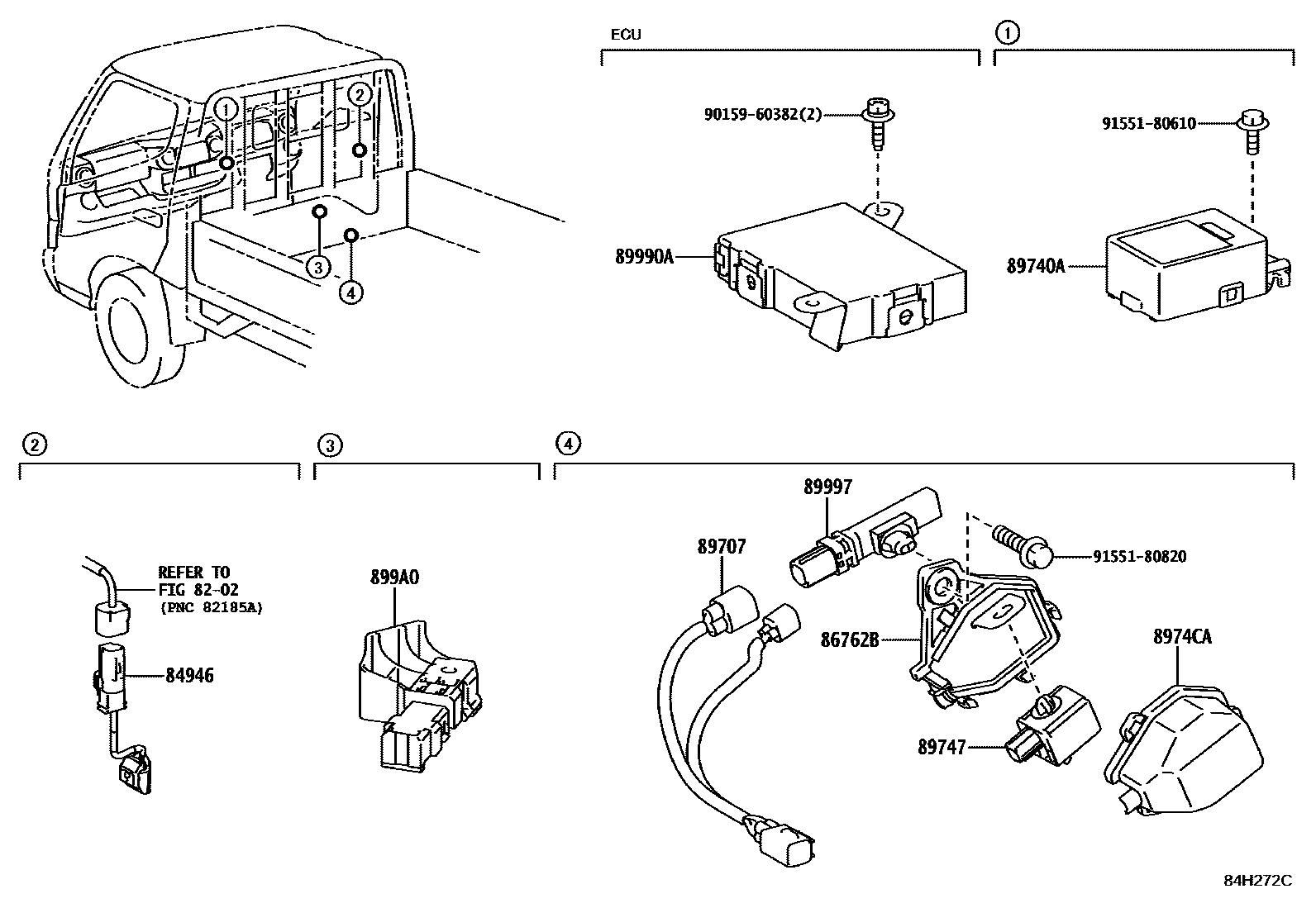 Wireless door lock for Toyota Dyna / Toyoace XKC605 - Genuine parts ...