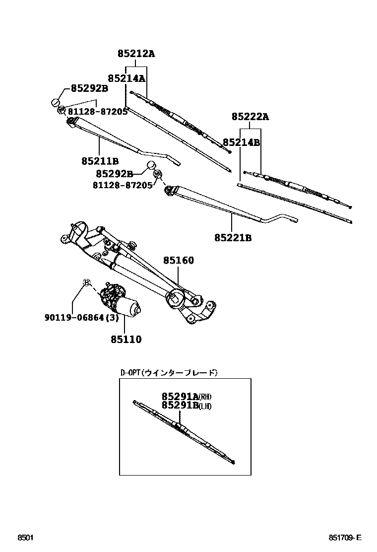 Windshield wiper for Toyota Rush J200E - Auto parts - Amayama
