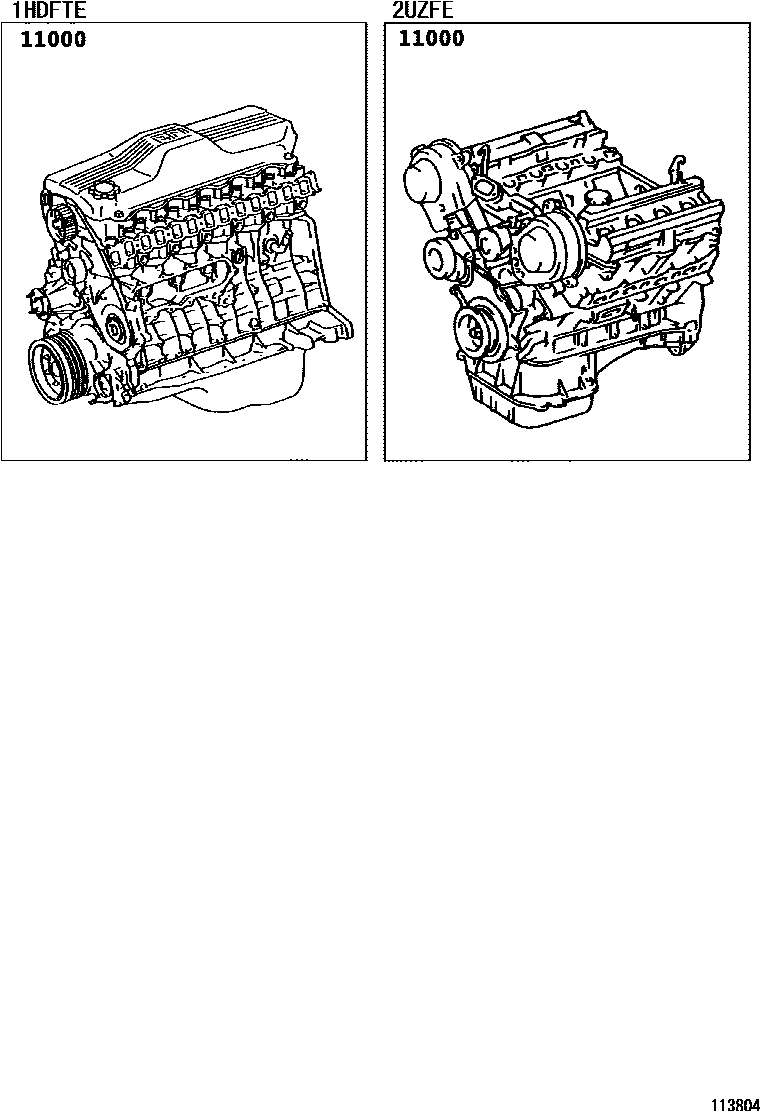 Partial engine assembly for Toyota Land Cruiser HDJ101K - Genuine parts ...