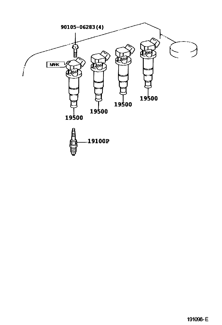 Ignition coil & spark plug / glow plug for Toyota Corolla Spacio ...
