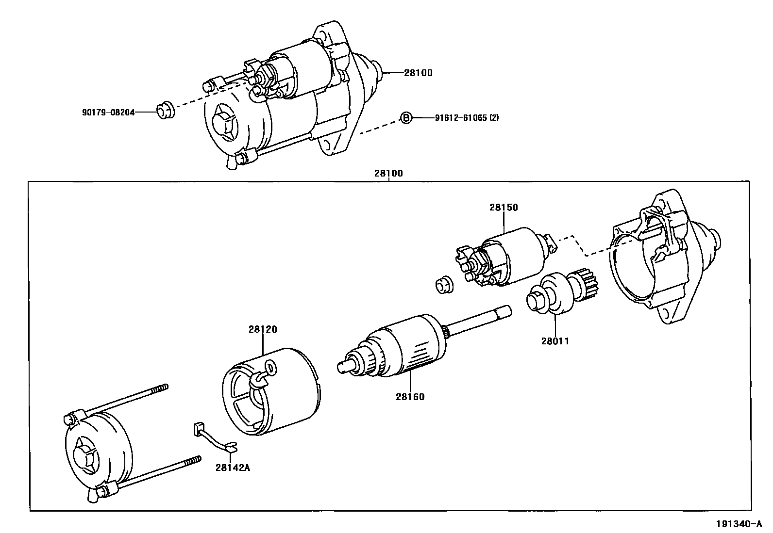 Starter на Toyota Corolla Runx NZE121 - Автозапчасти - Амаяма (Amayama)