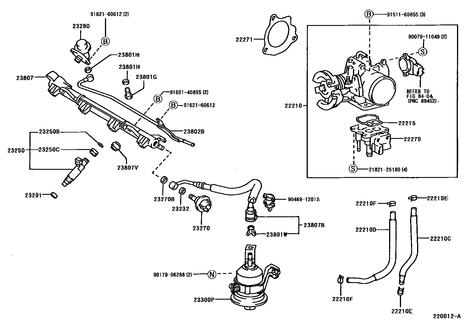 Fuel injection system for Toyota Ipsum SXM10G - Auto parts - Amayama