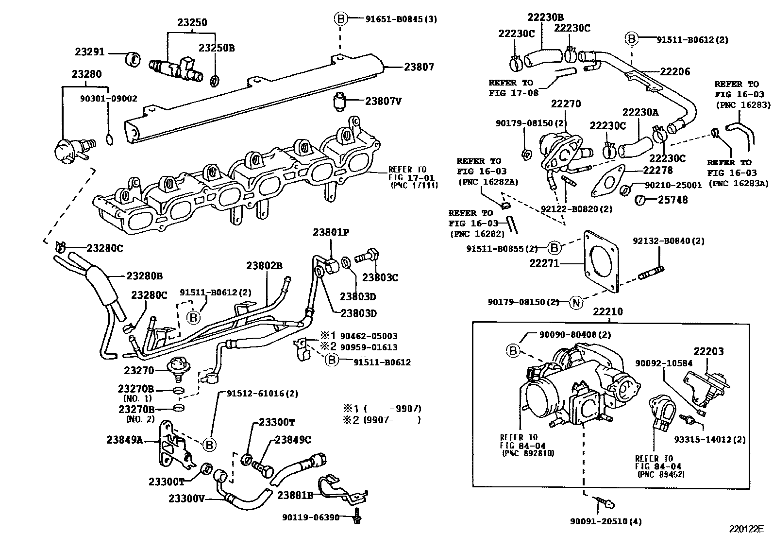 Fuel injection system for Toyota Mark II JZX100 - Auto parts - Amayama