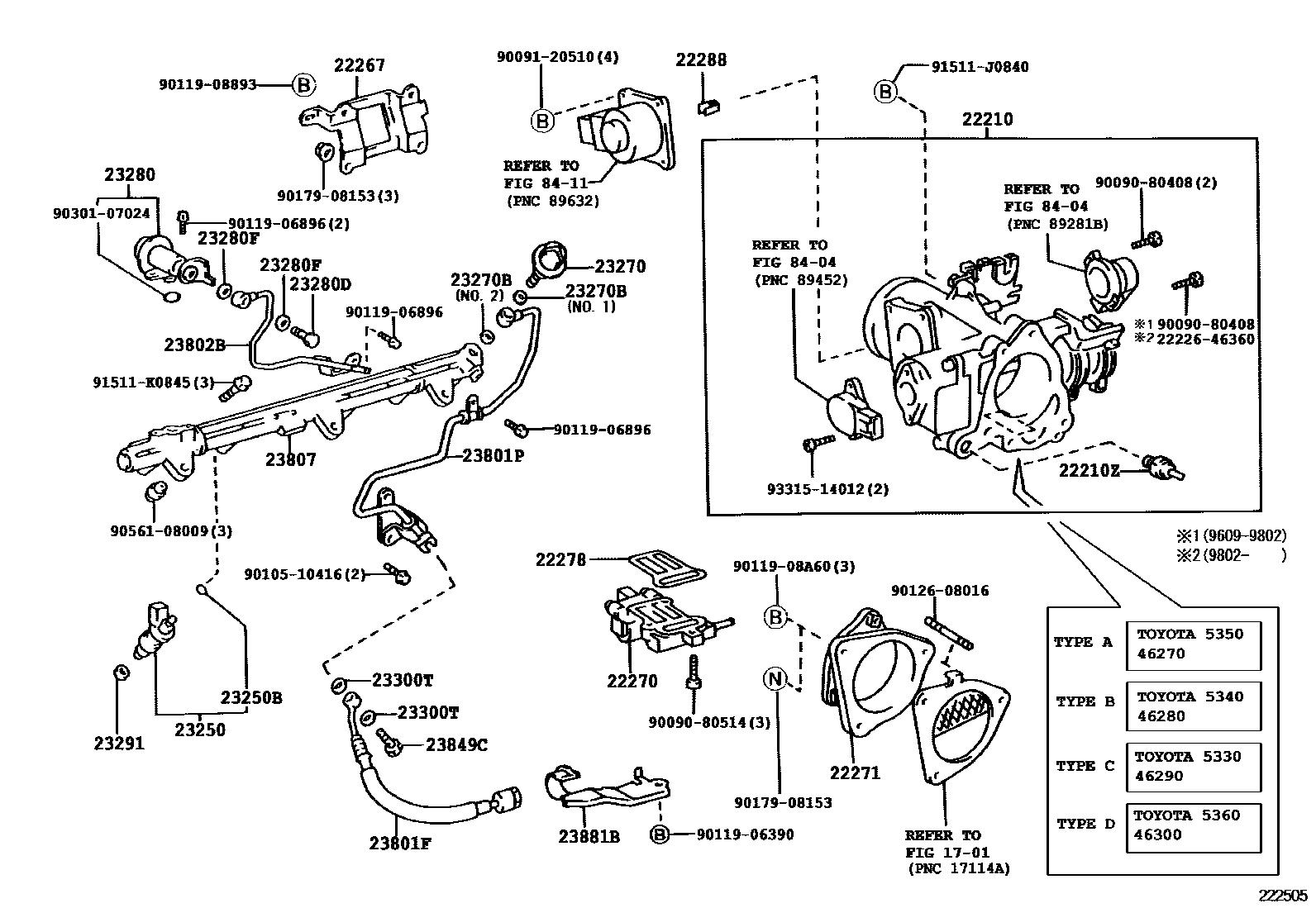 Fuel injection system на Toyota Чайзер JZX100 - Запчасти - Амаяма (Amayama)
