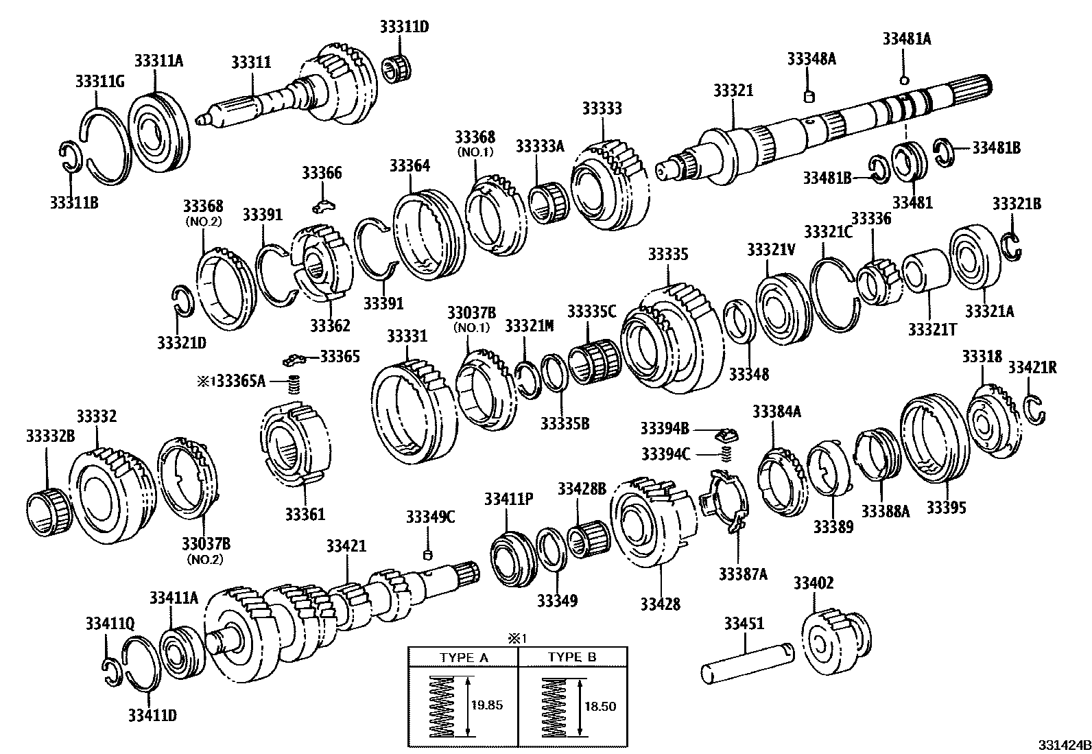 Transmission gear (mtm) for Toyota Verossa JZX110 - Auto parts - Amayama