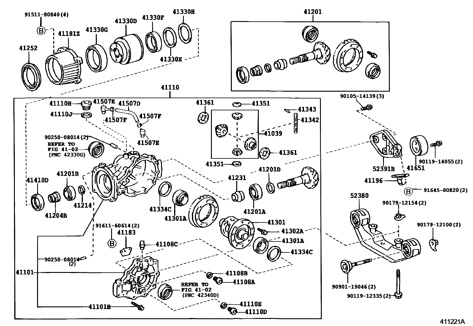 Rear axle housing & differential на Тойота Калдина ST215G - Запчасти ...
