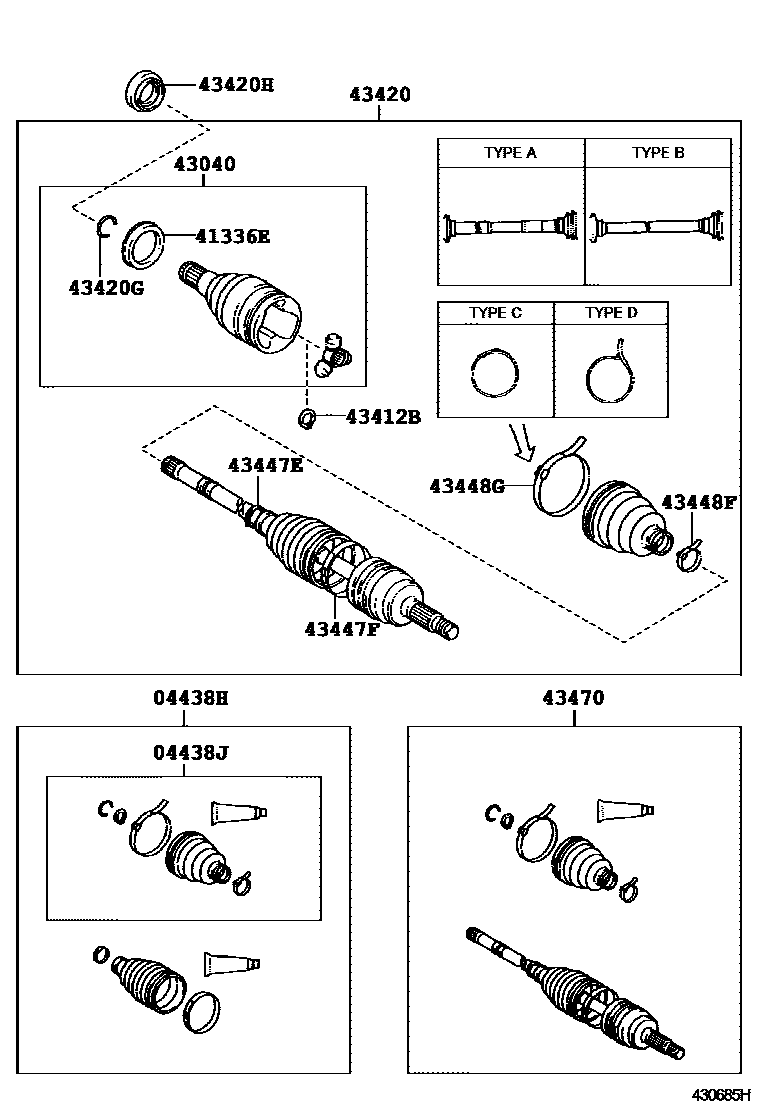 Front drive shaft for Toyota Corolla Fielder NZE121 - Auto parts - Amayama