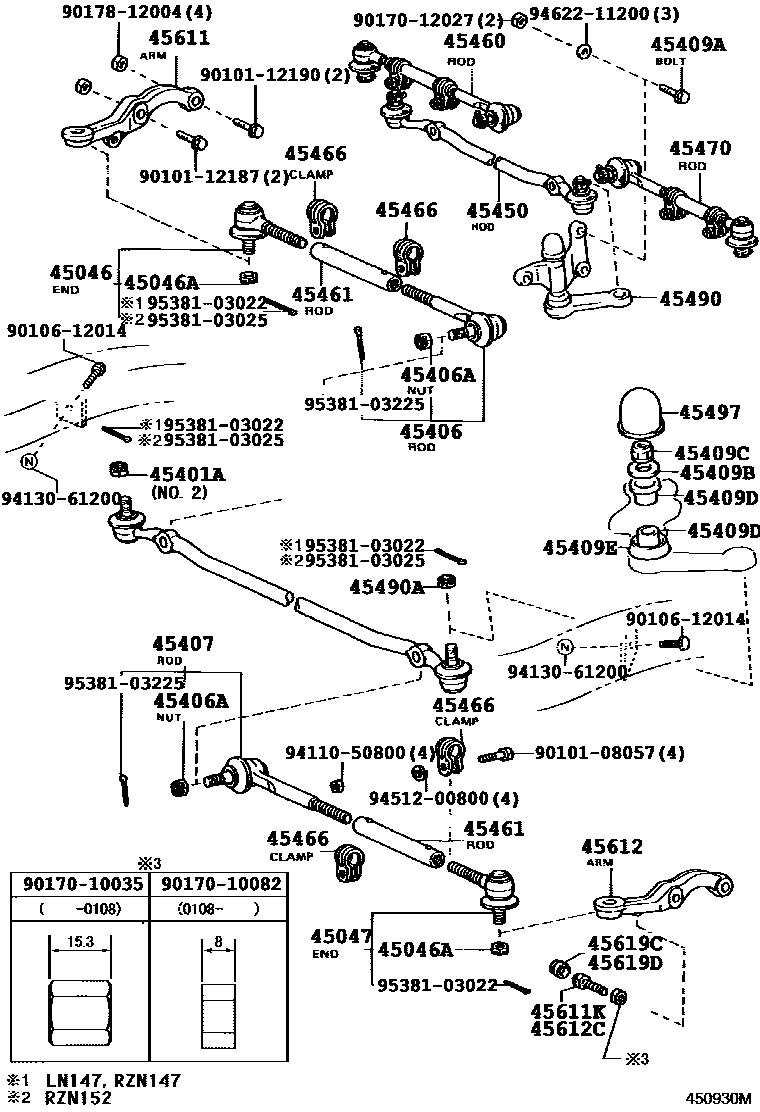 Front steering gear & link for Toyota Hilux RZN147 - Auto parts - Amayama