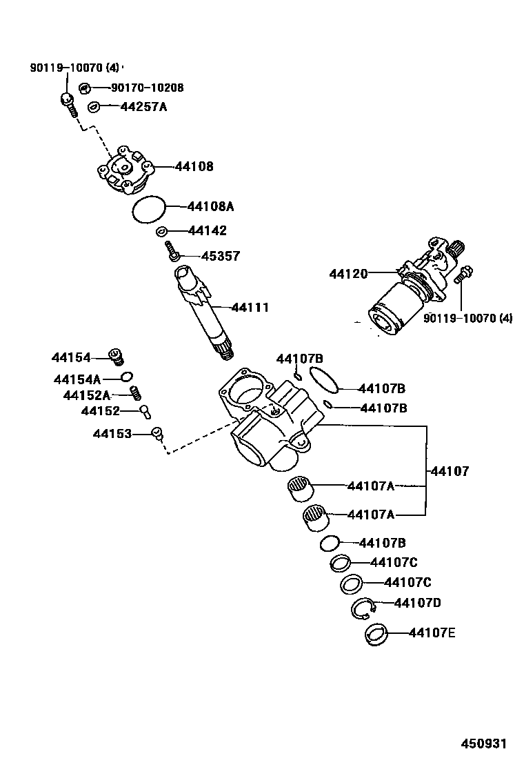 Front steering gear & link for Toyota Hilux RZN147 - Auto parts - Amayama