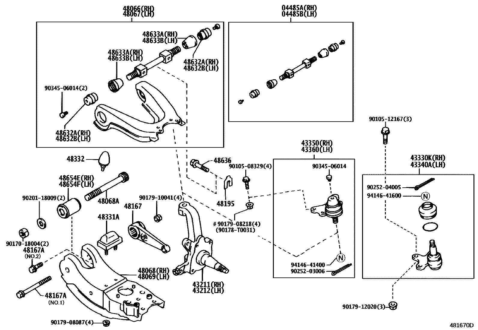 Front axle arm & steering knuckle for Toyota Hilux RZN147 - Auto parts ...