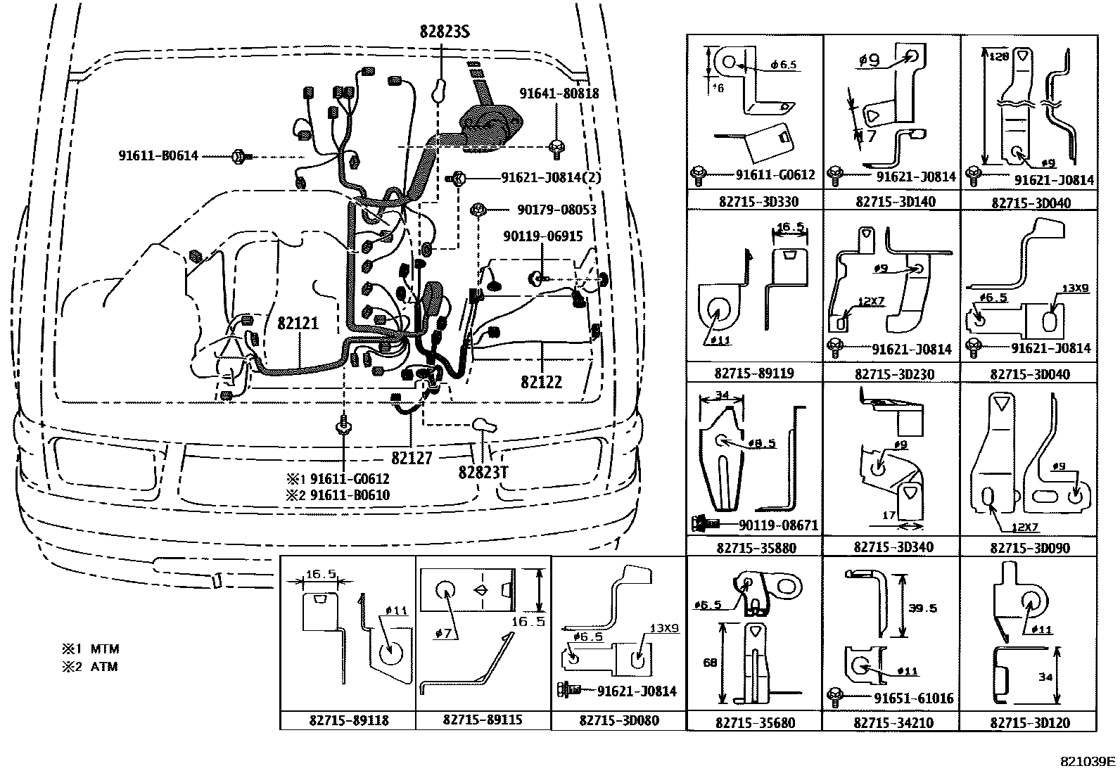 Wiring & clamp for Toyota Hilux RZN147 - Auto parts - Amayama