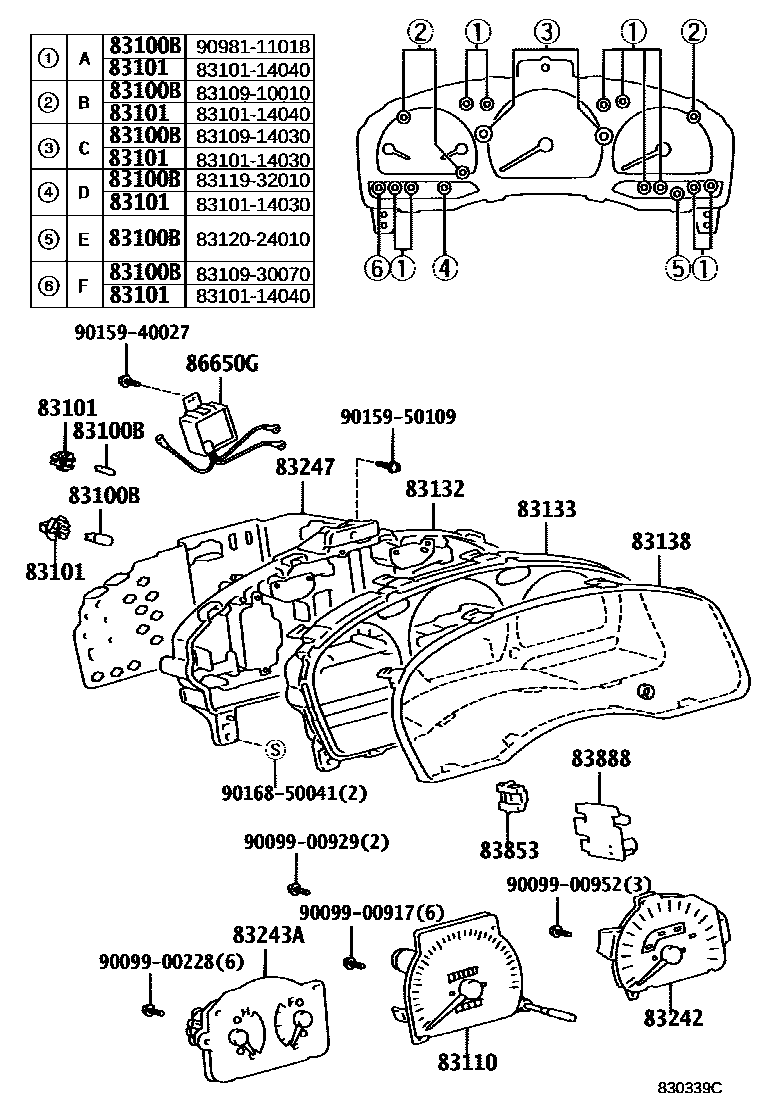 Meter for Toyota Starlet EP95 - Genuine parts - Amayama