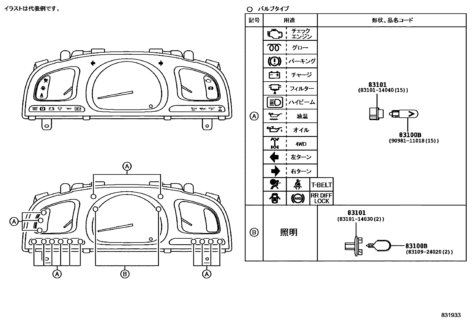Meter for Toyota Hilux RZN147 - Auto parts - Amayama
