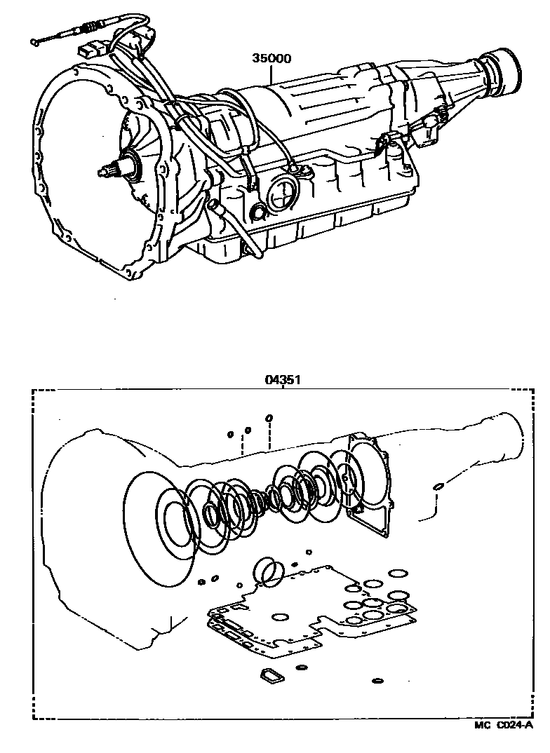 Transaxle or transmission assy & gasket kit (atm) for Toyota Supra MA70 ...