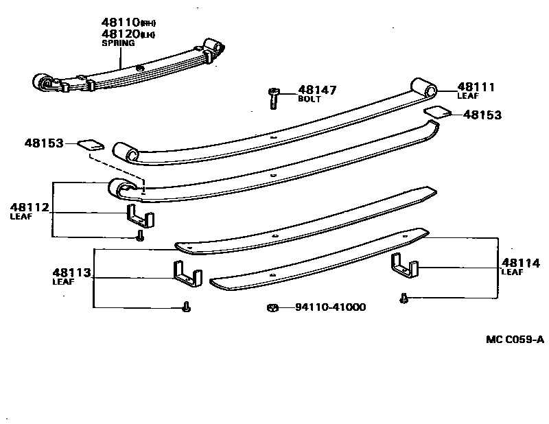 Front spring & shock absorber for Toyota Hilux LN65 - Auto parts - Amayama