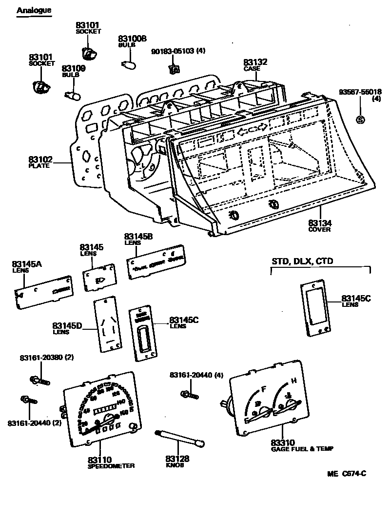 Meter for Toyota Hiace YH51V - Auto parts - Amayama