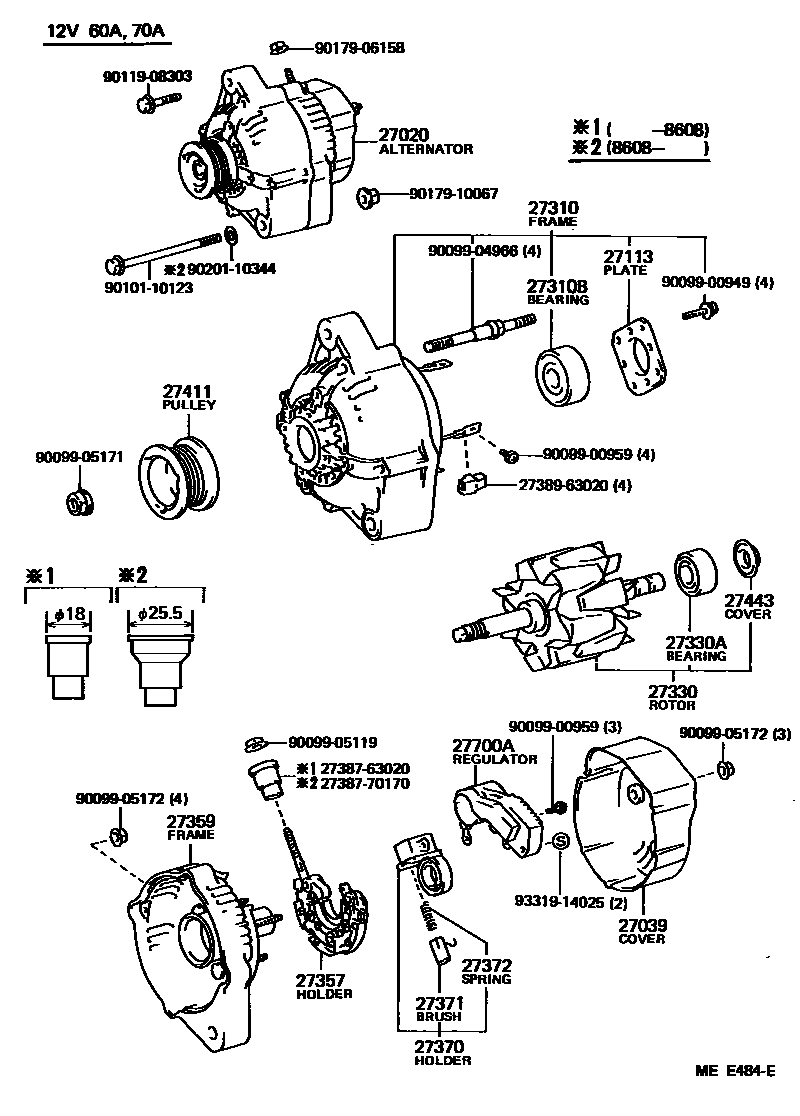 Alternator for Toyota MR2 AW11 - Auto parts - Amayama