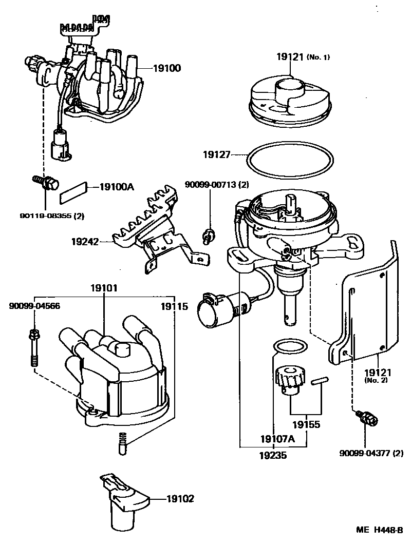 Distributor for Toyota MR2 AW11 - Genuine parts - Amayama
