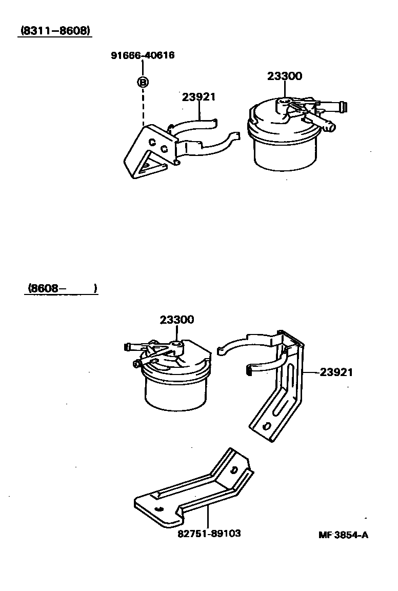 Fuel filter for Toyota Hilux YN65 - Auto parts - Amayama