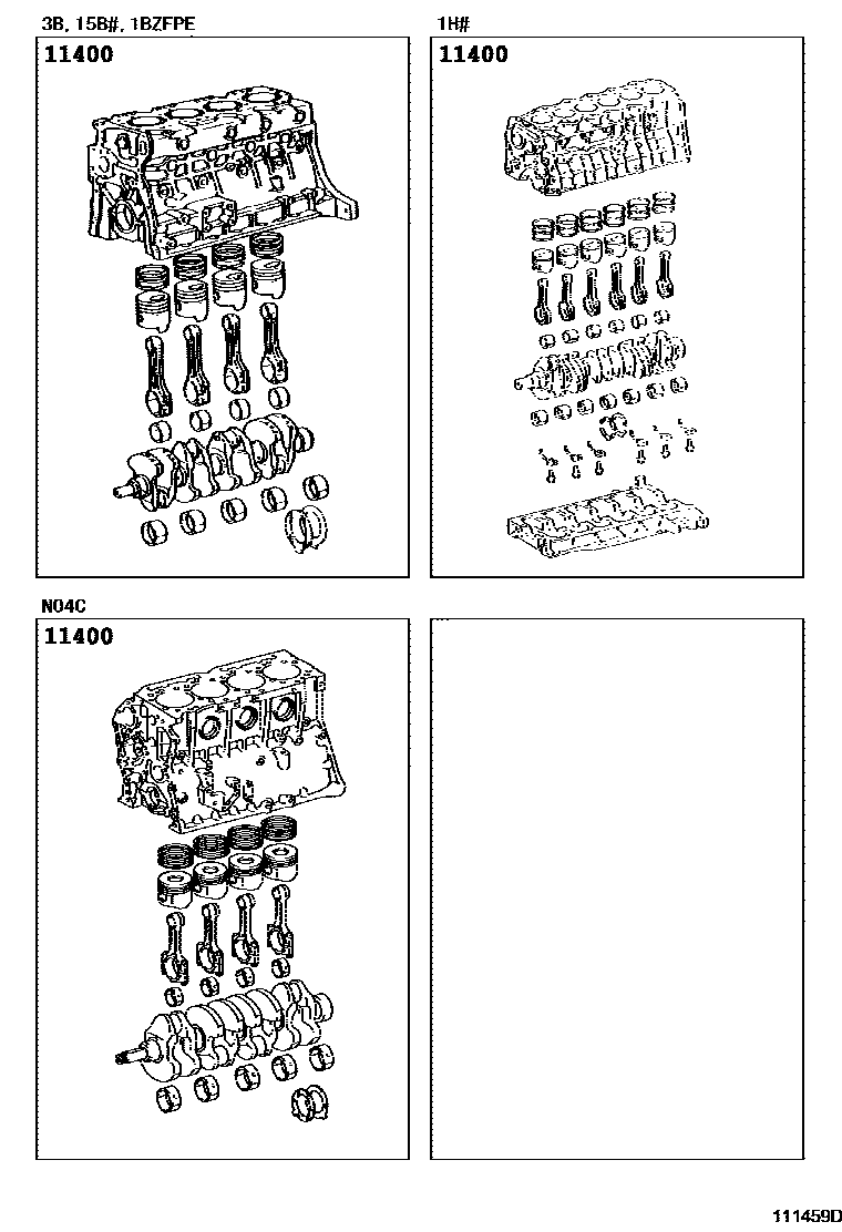 Short block assembly for Toyota Coaster HZB50 - Auto parts - Amayama