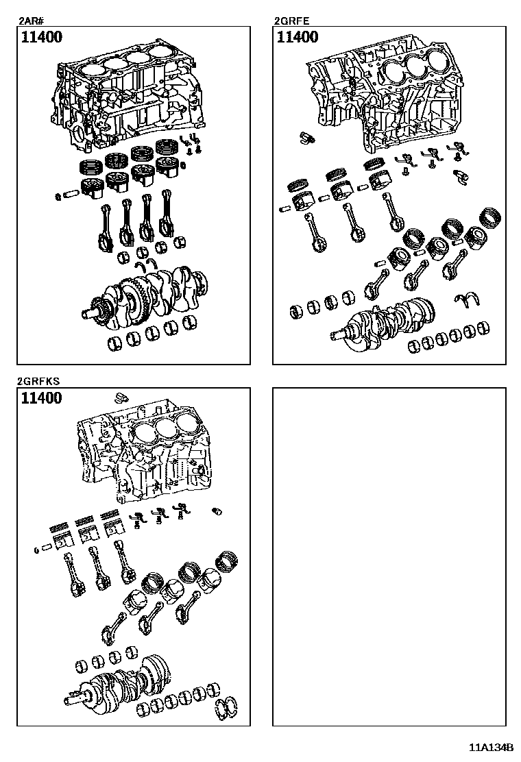 Short block assembly for Toyota Alphard GGH30W-NFTQK, 01.2015 - 01.2018 ...