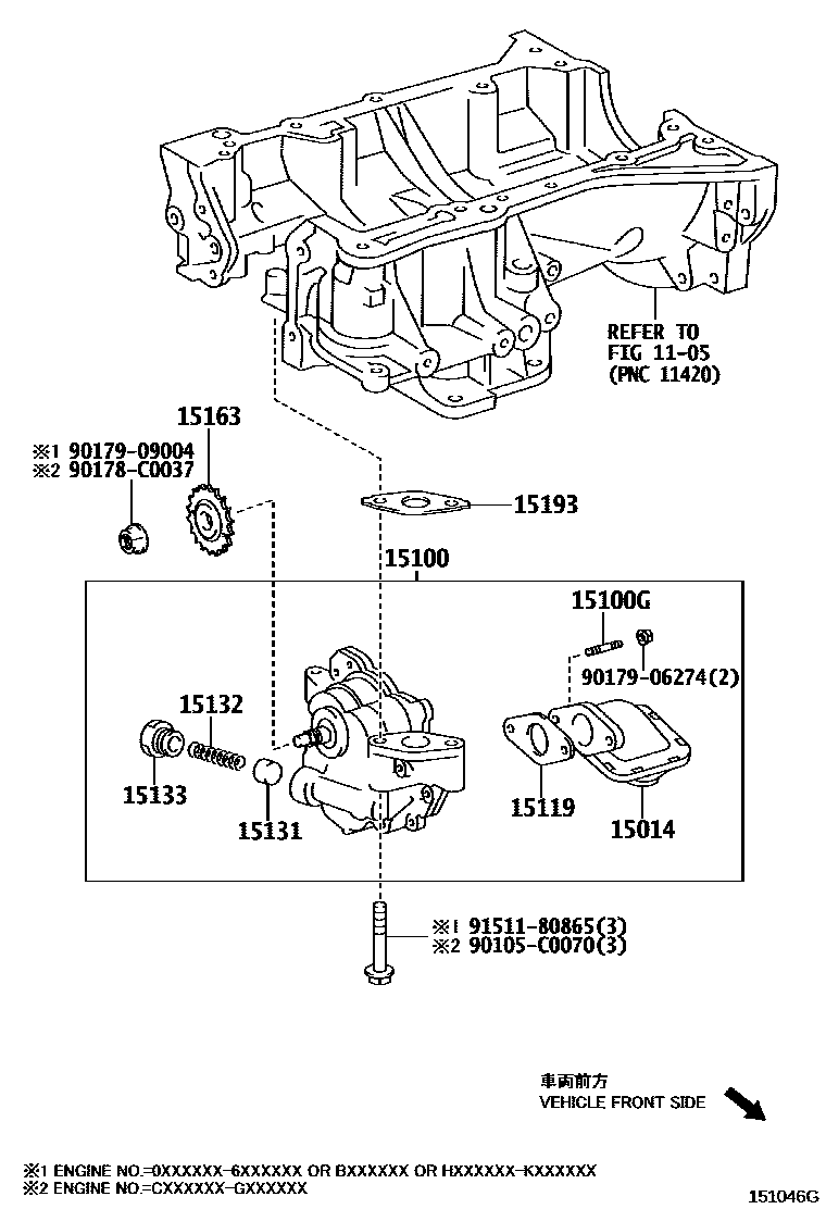 Engine oil pump for Toyota RAV4 ACA31W - Auto parts - Amayama