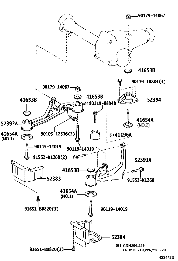 Front axle housing & differential for Toyota Regius Ace GDH206V ...