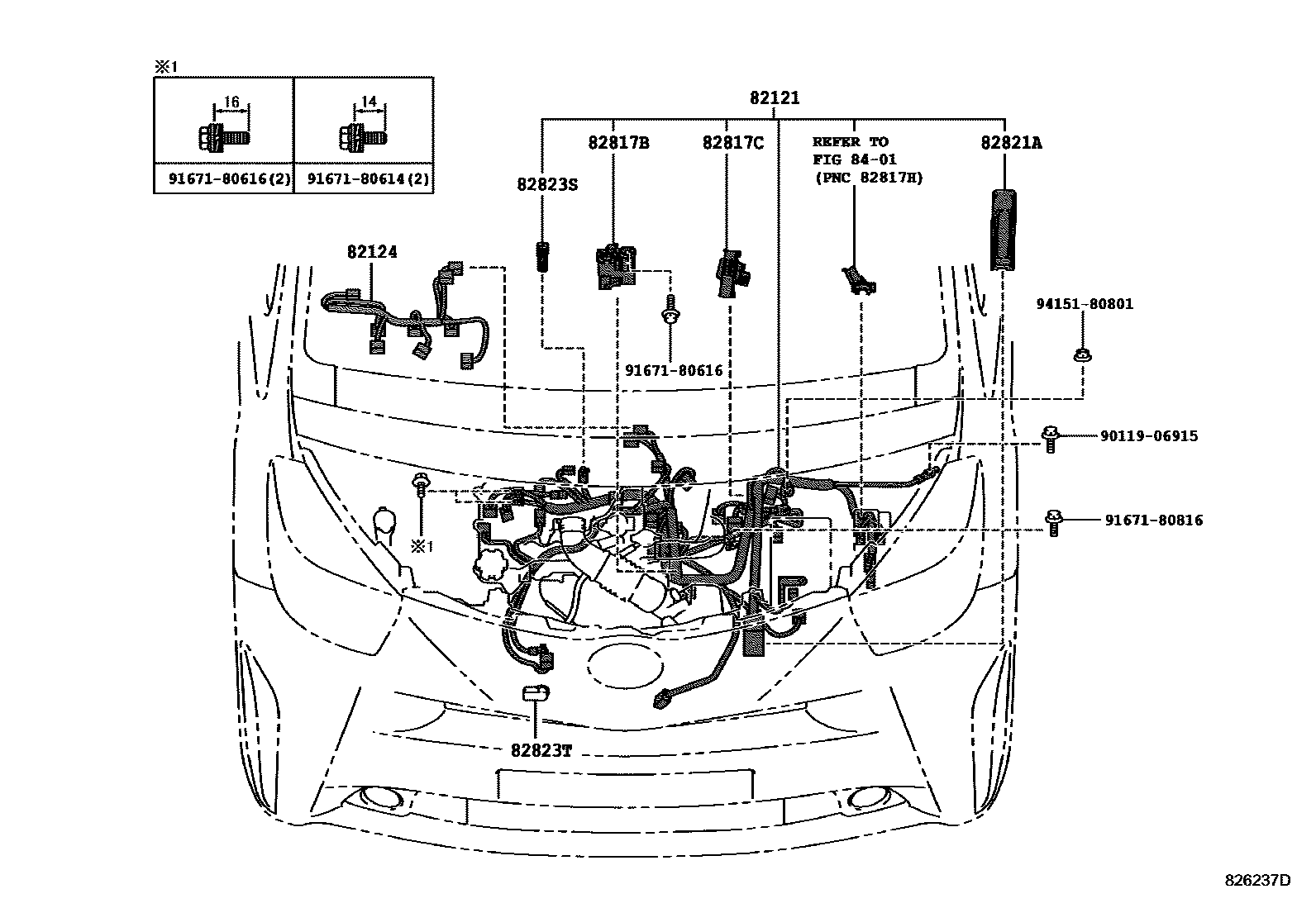 Wiring & clamp for Toyota iQ KGJ10 - Genuine parts - Amayama