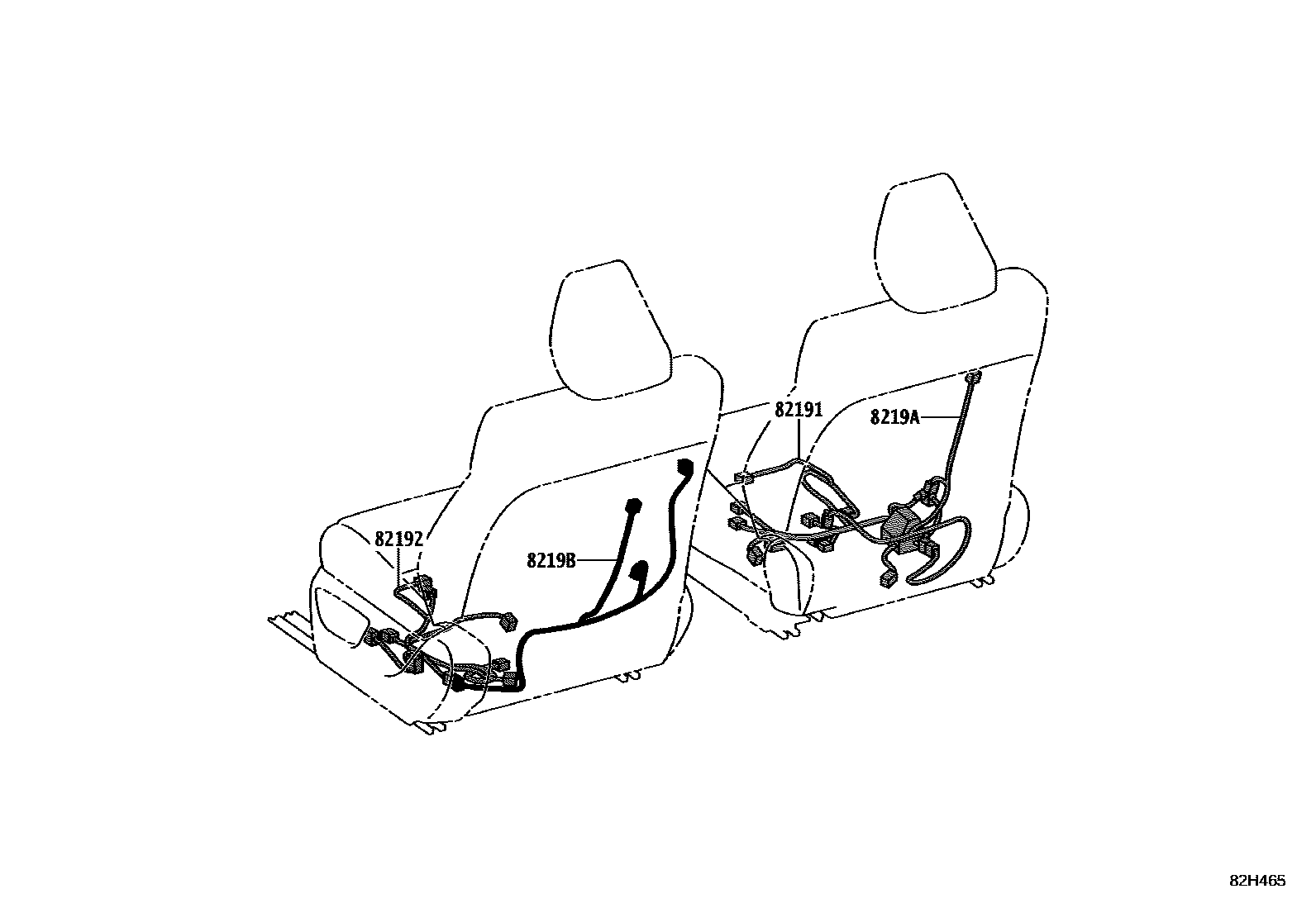 Wiring & clamp for Toyota Crown AZSH36W - Genuine parts - Amayama