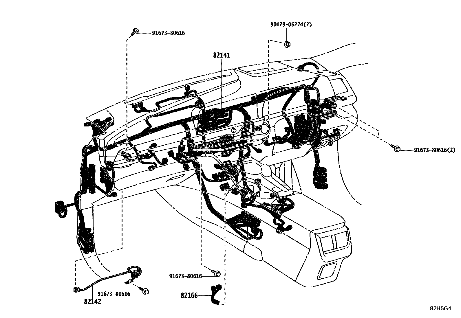 Wiring & clamp for Toyota Crown AZSH39W-CNXMB, 07.2024 - ... - Toyota ...