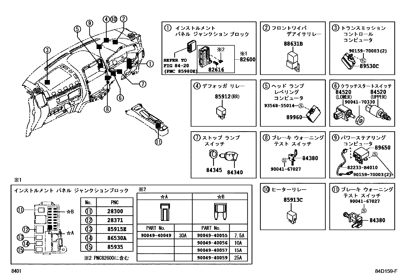 Switch & relay & computer for Toyota Rush J200E-GQGF, 01.2006 - 11.2008 ...