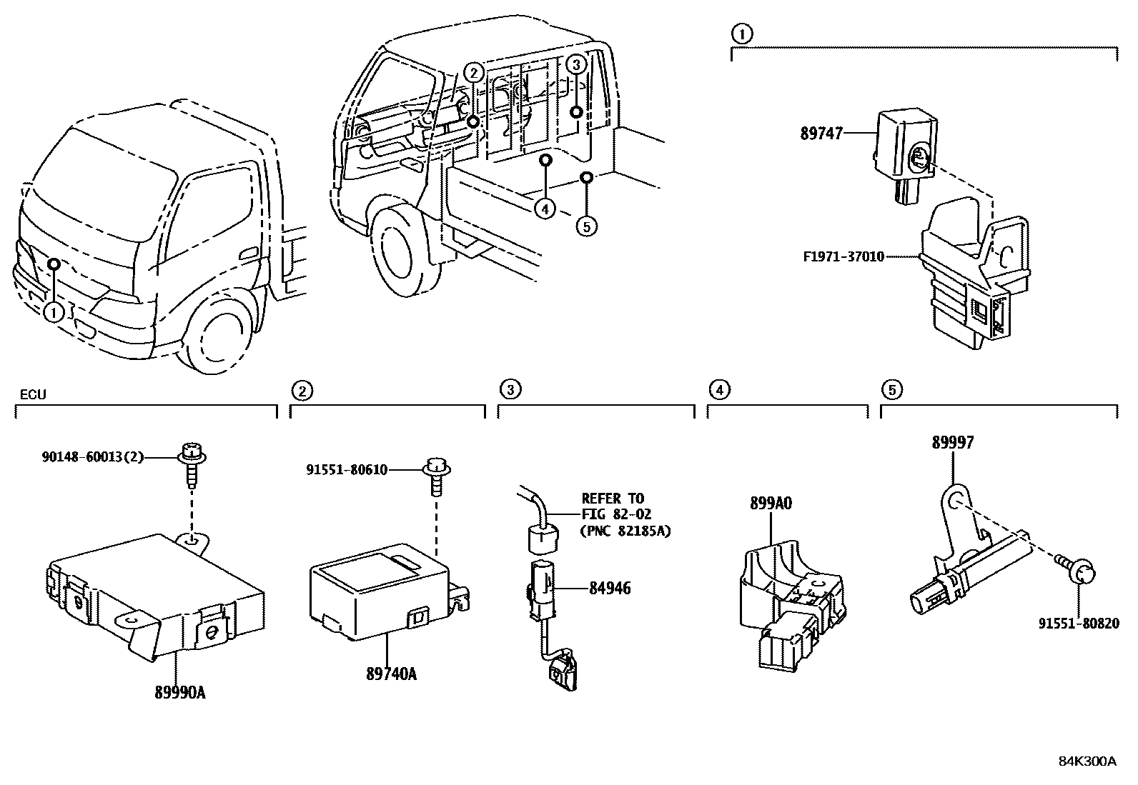Wireless door lock for Toyota Dyna / Toyoace XZU605 - Auto parts - Amayama