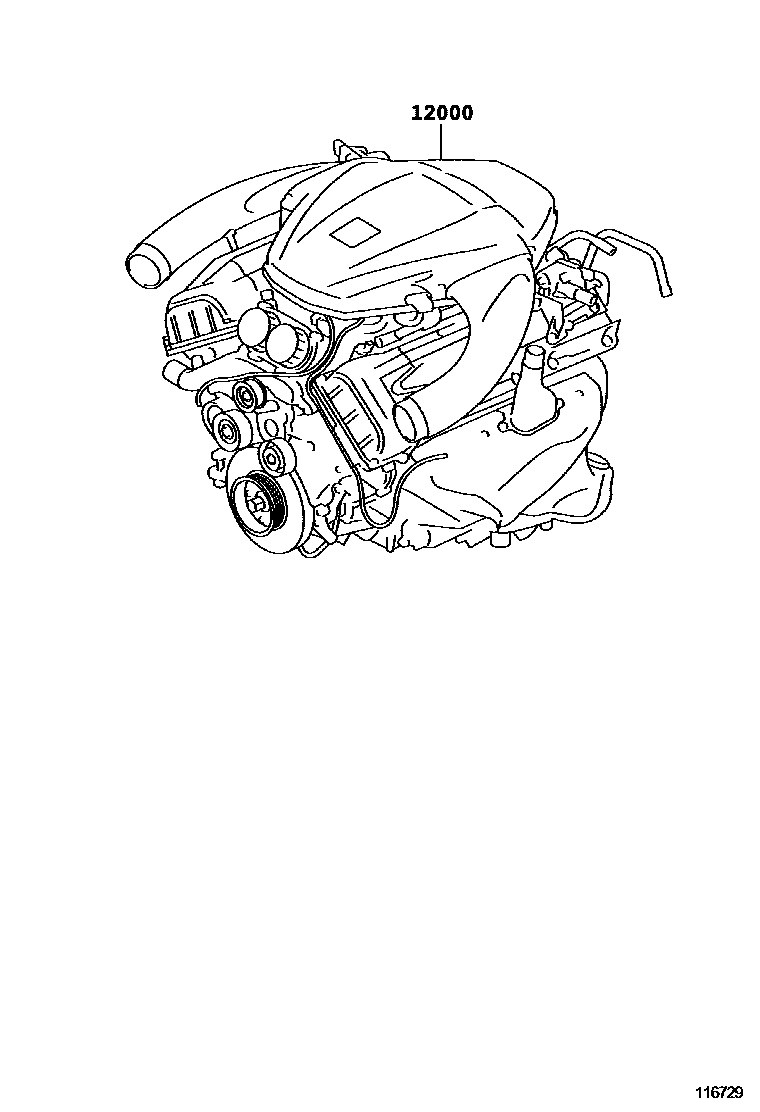 Partial engine assembly for Lexus LFA LFA10 - Genuine parts - Amayama