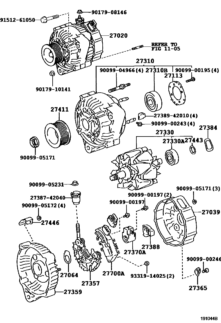 Alternator for Toyota Crown JZS135-AEPUF, 10.1991 - 12.1995 - Toyota ...