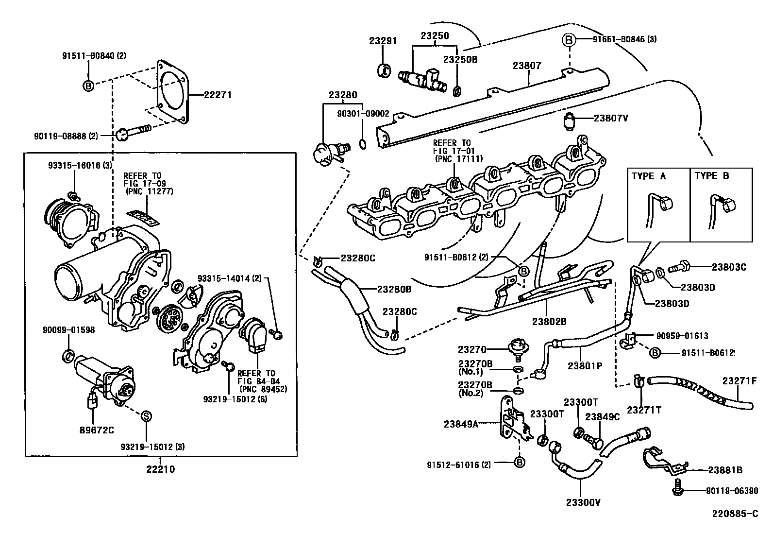 Fuel injection system for Toyota Crown / Majesta JZS171 - Auto parts ...