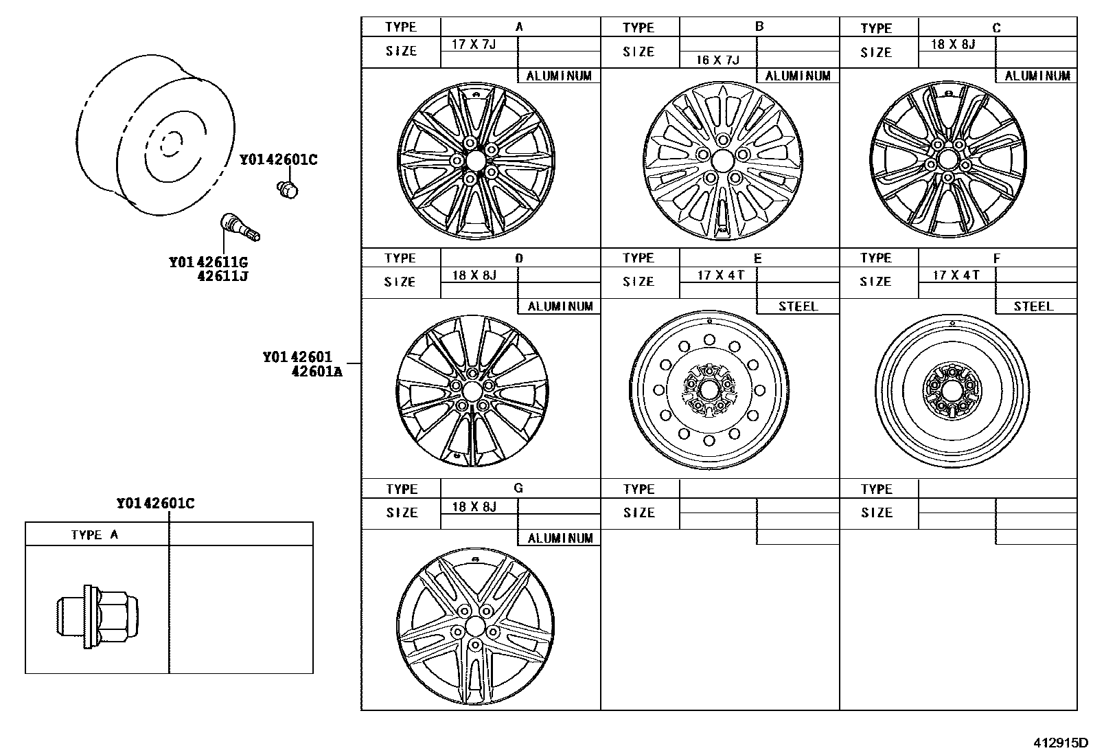 Disc wheel & wheel cap for Toyota Crown GRS200 - Genuine parts - Amayama