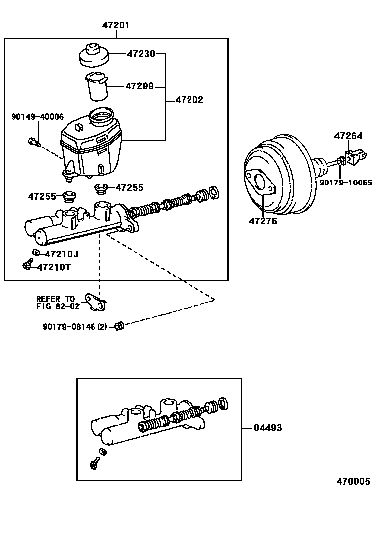 Brake master cylinder for Toyota Land Cruiser Prado KZJ95W - Auto parts ...