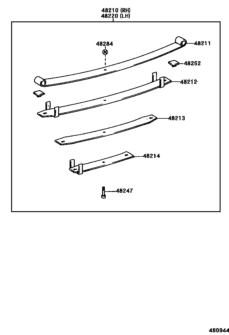 Rear spring & shock absorber for Toyota Town Ace CM80-TBQDE, 06.1999 ...