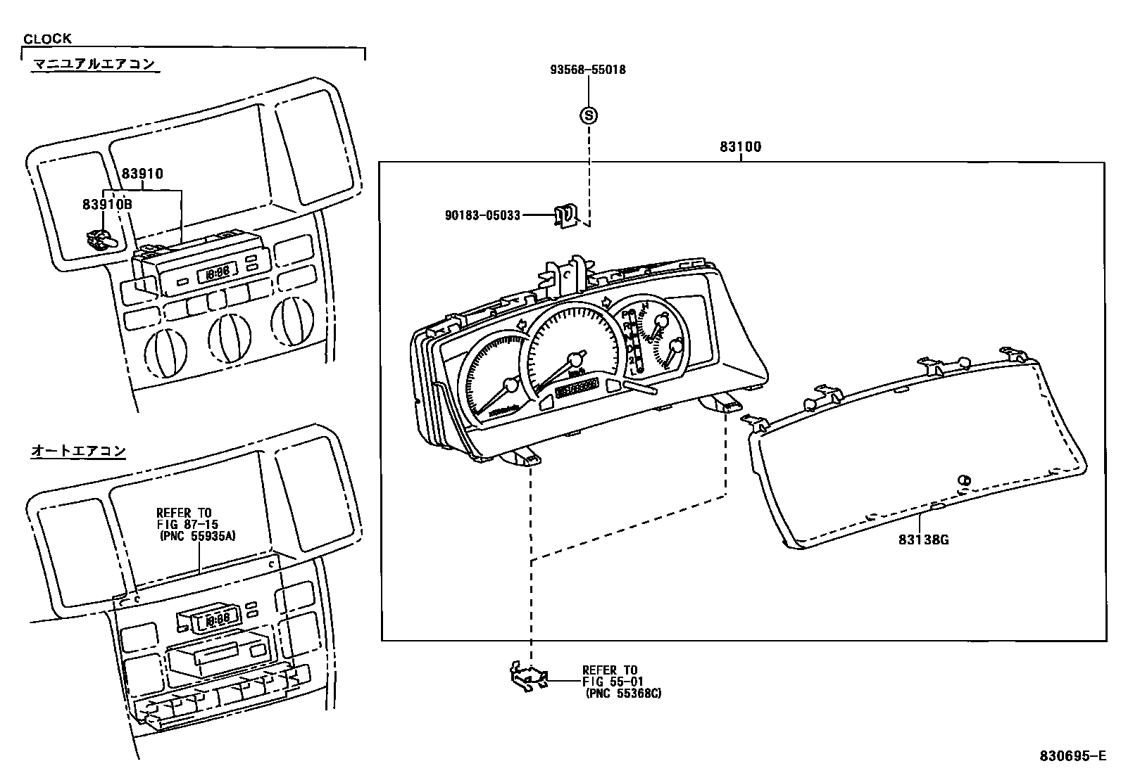 Meter for Toyota Corolla Runx NZE121-AHPNK, 01.2001 - 09.2006 - Toyota ...