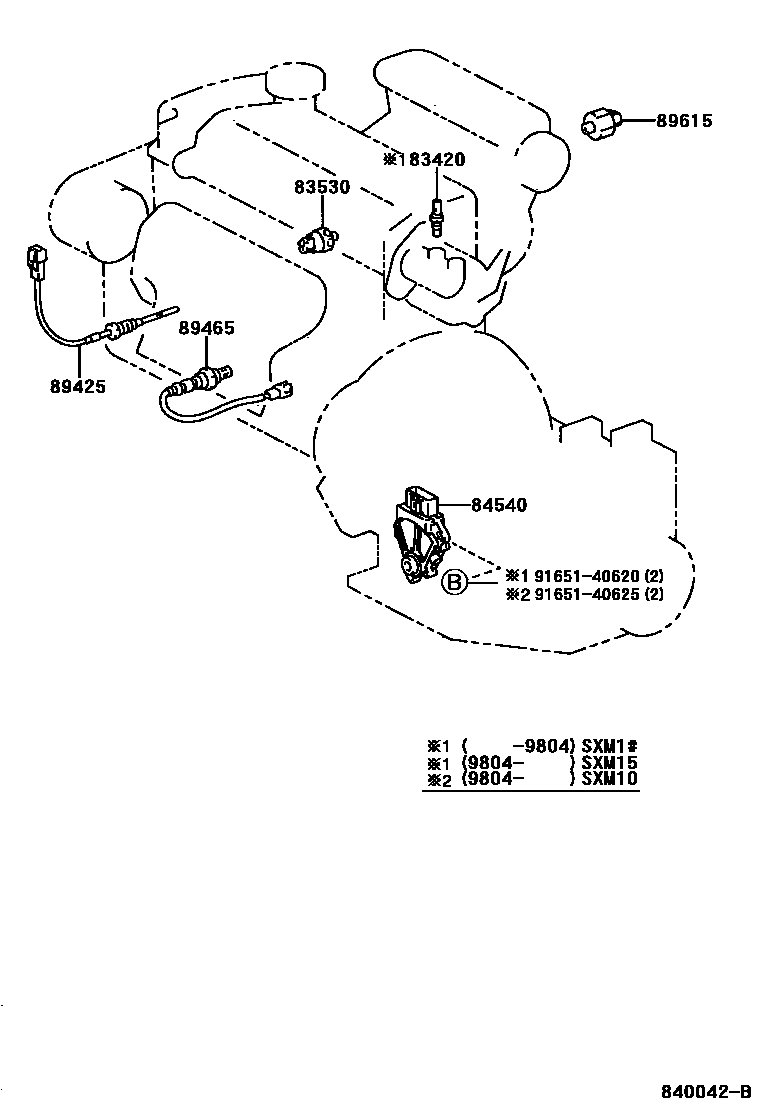Switch & relay & computer for Toyota Ipsum SXM10G-ARSDK, 05.1996 - 05. ...