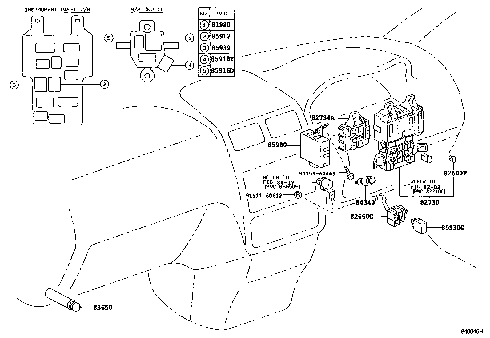 Switch & relay & computer for Toyota Ipsum SXM10G-ARSDK, 05.1996 - 05. ...