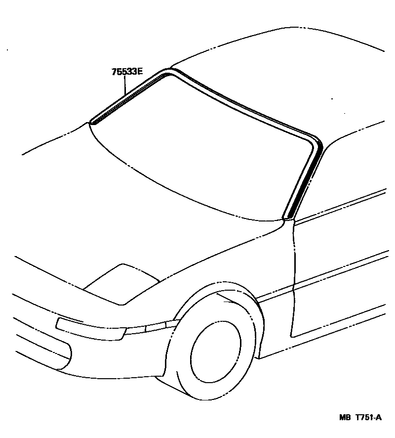 Front moulding for Toyota MR2 SW20 - Genuine parts - Amayama